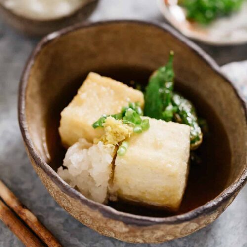 What goes with agedashi tofu?