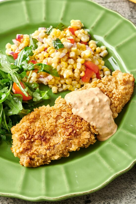 What goes with tortilla crusted tilapia?
