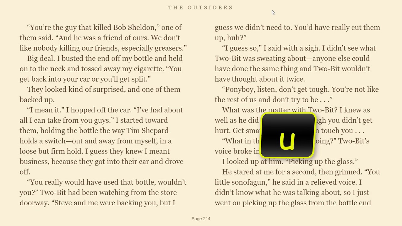 What happened in chapter 12 of the outsiders?