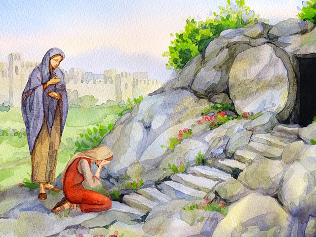 What happened to Mary Magdalene when she went to the tomb?