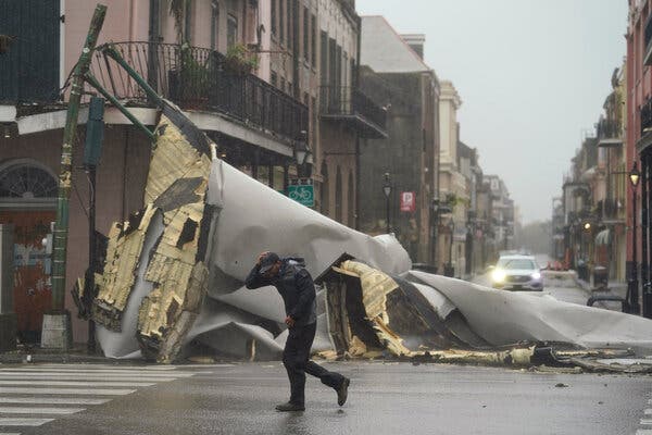 What happened to the French Quarter after Hurricane Ida?