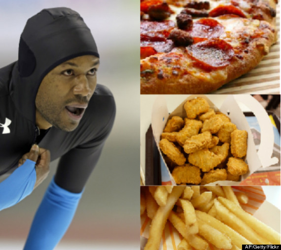 What happens if an athlete eats junk food?