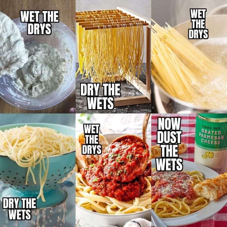What happens if pasta gets wet?