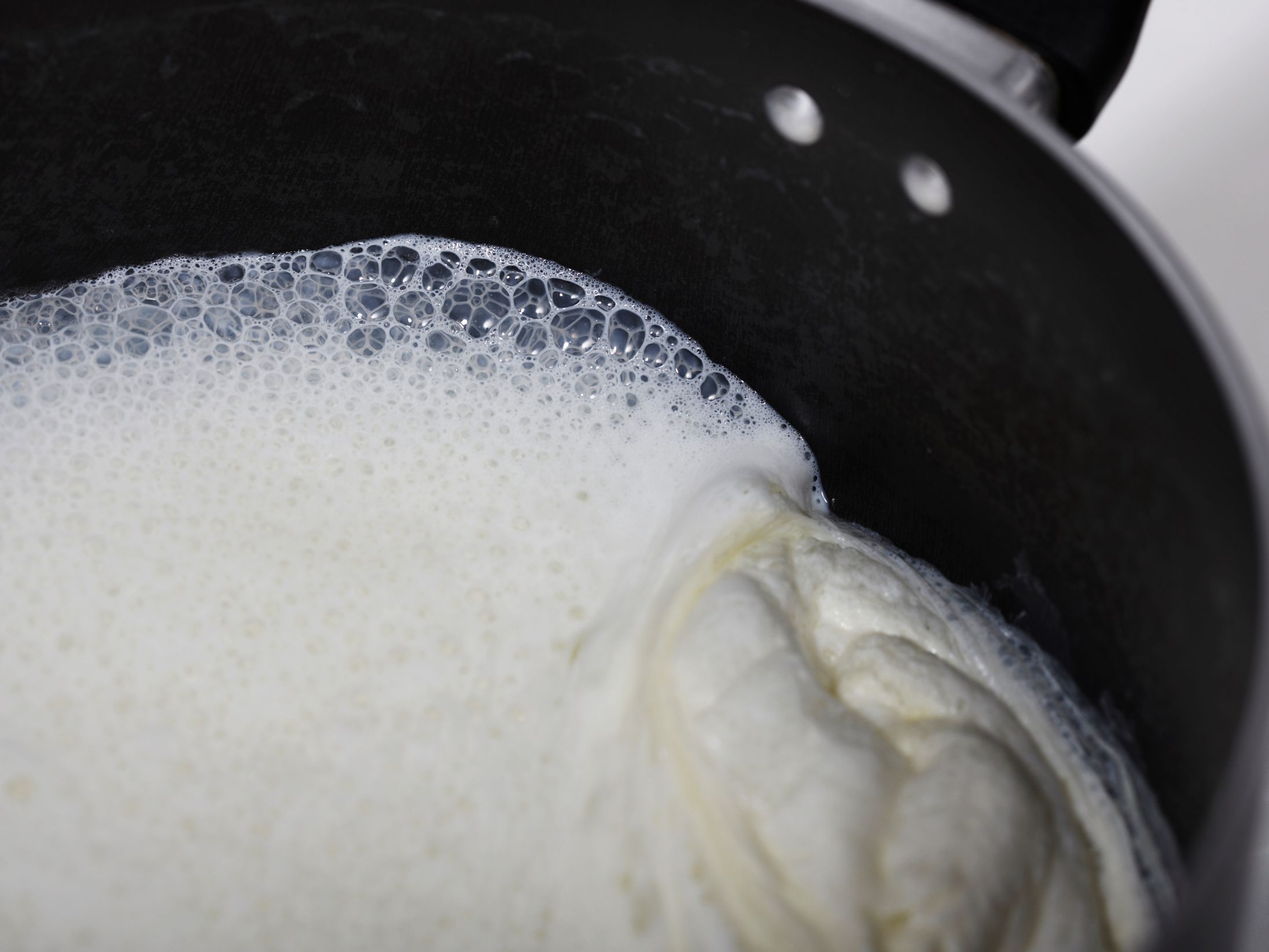 What happens if you boil milk in soup?