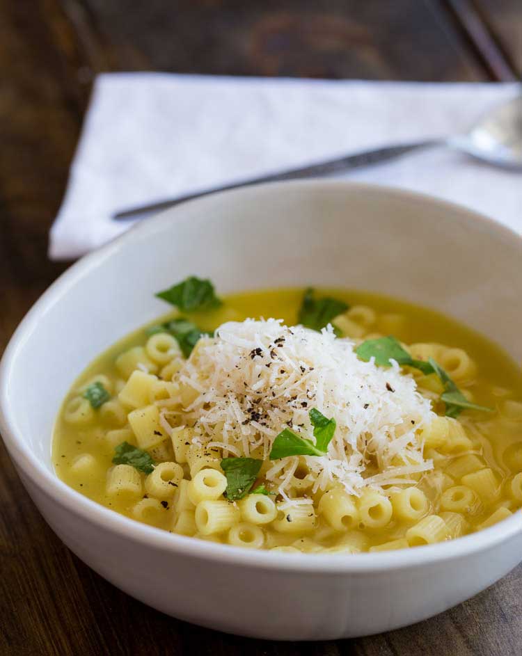 What happens if you boil noodles in chicken broth?