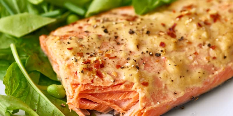 What happens if you cook partially frozen salmon?