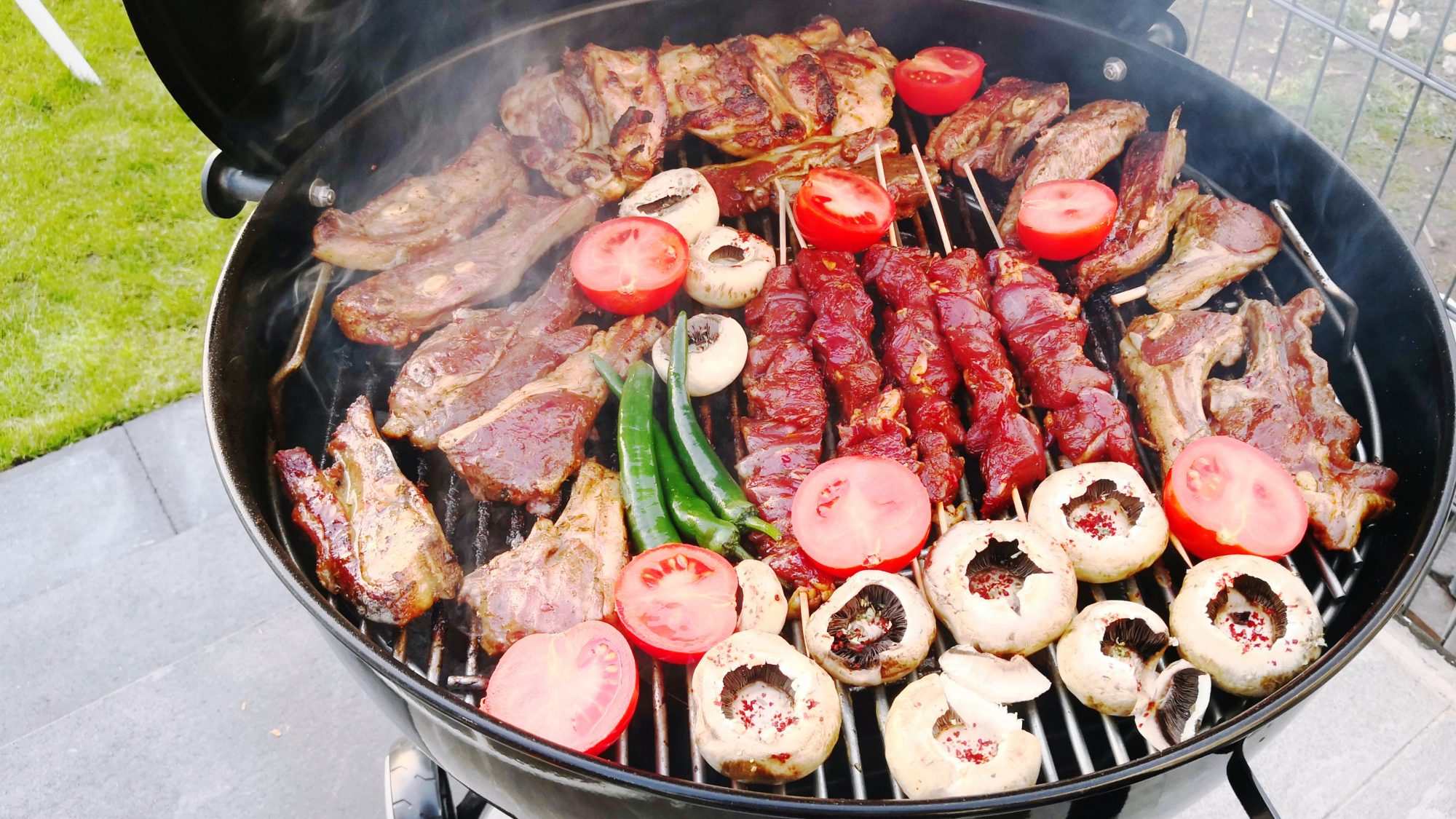 What happens if you cook too much food on the grill?