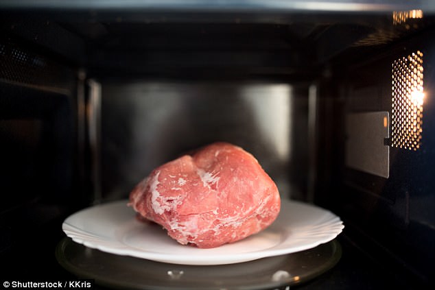 What happens if you defrost food and then microwave it?