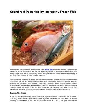 What happens if you eat fish with Scombroid poisoning?