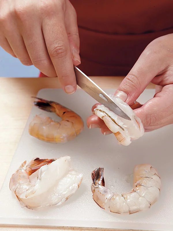 What happens if you eat the poop line in shrimp?