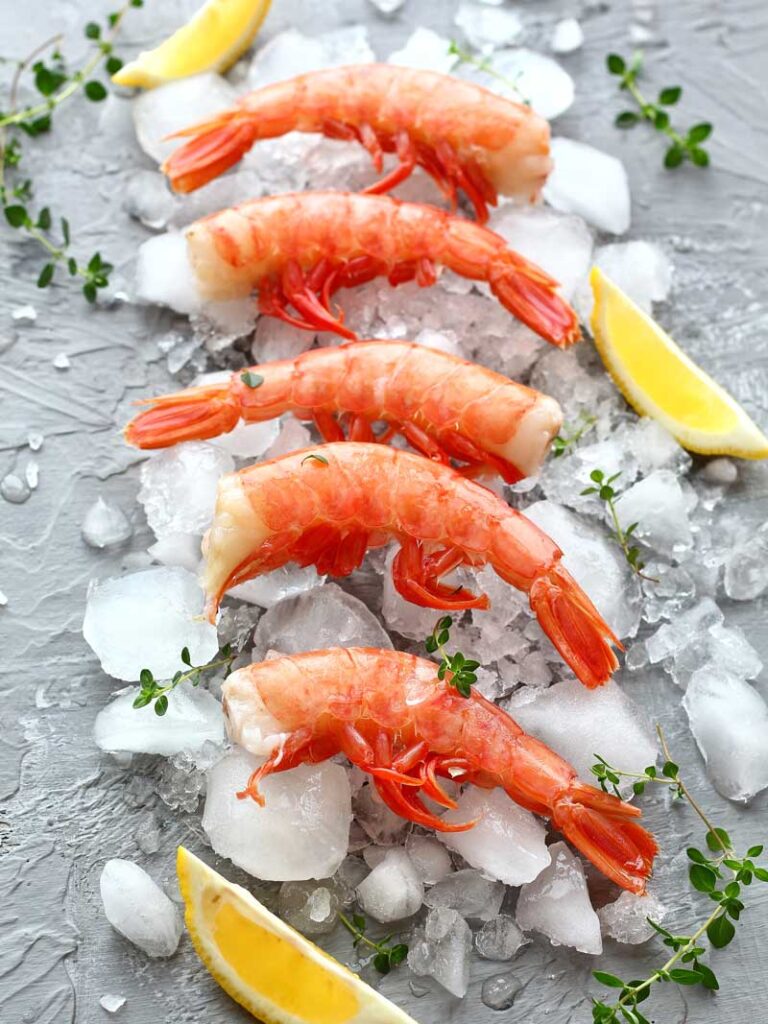 What happens if you put prawns on Ice?