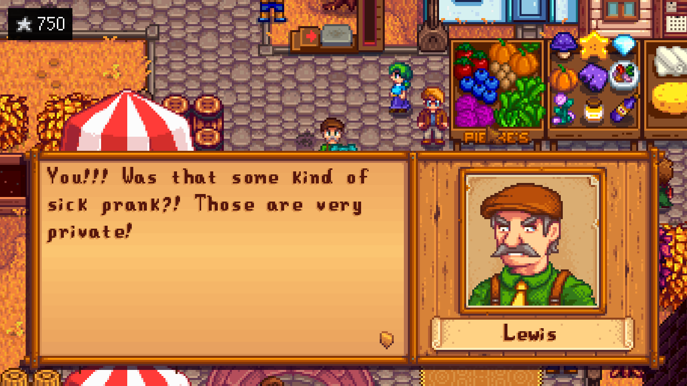 What happens if you put the purple shorts in Stardew Valley?