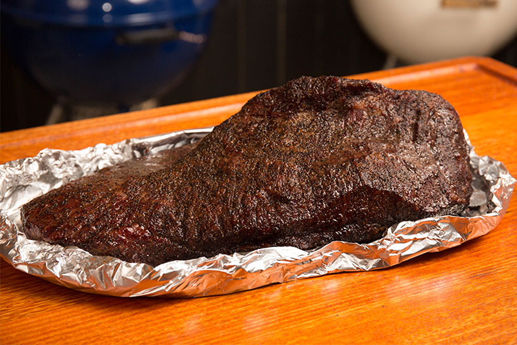 What happens if you unwrap a brisket before smoking?