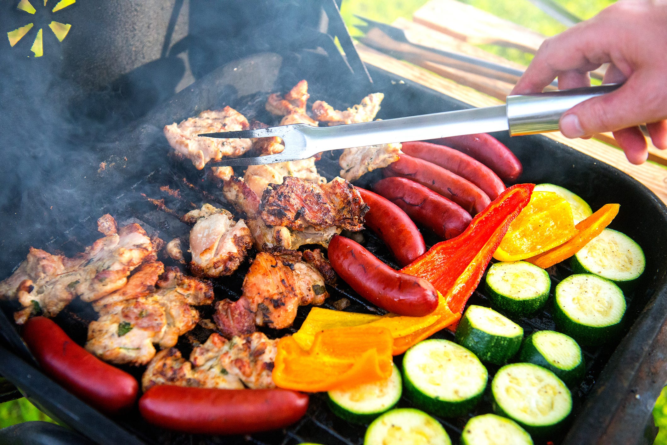 What happens to food when grilling?