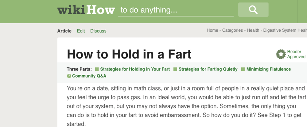 What happens to the gas when you hold in a fart?