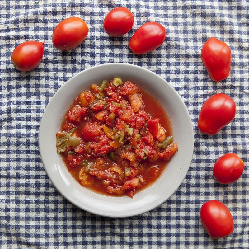 What happens to tomatoes when they are stewed?
