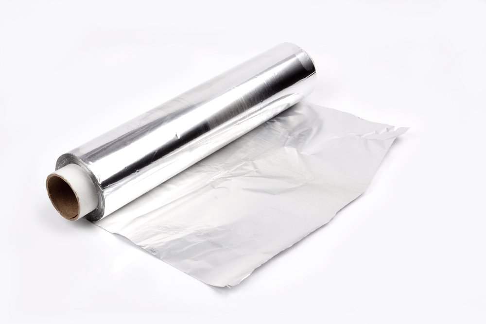 What happens when aluminum foil is heated?
