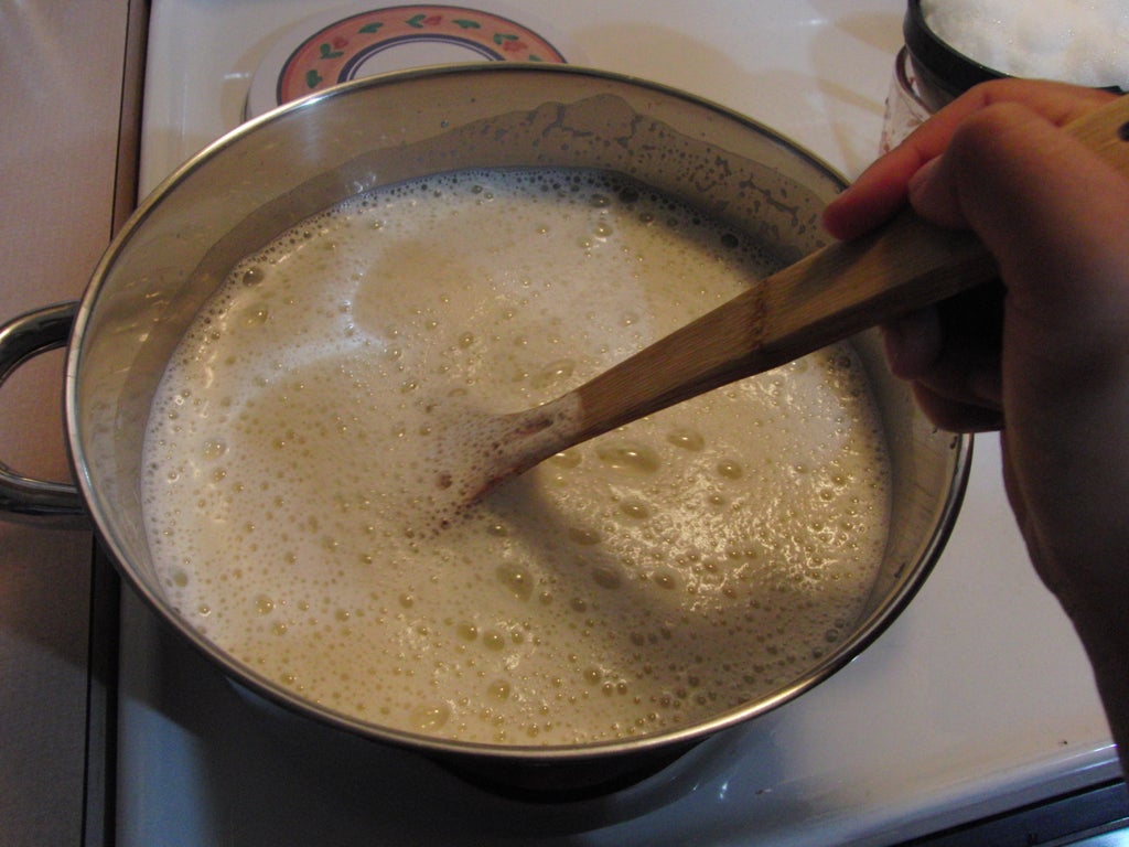 What happens when you boil soy milk?