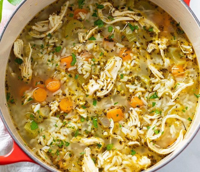 What happens when you cook rice in soup?