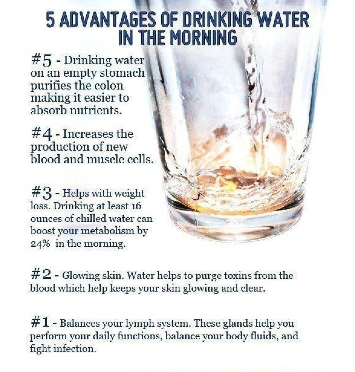 What happens when you drink water on an empty stomach in the morning?