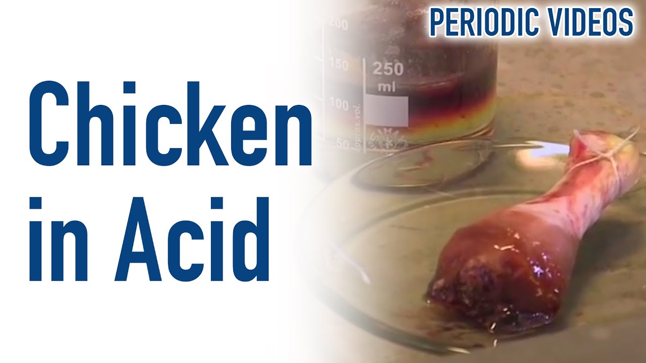 What happens when you put meat in acid?