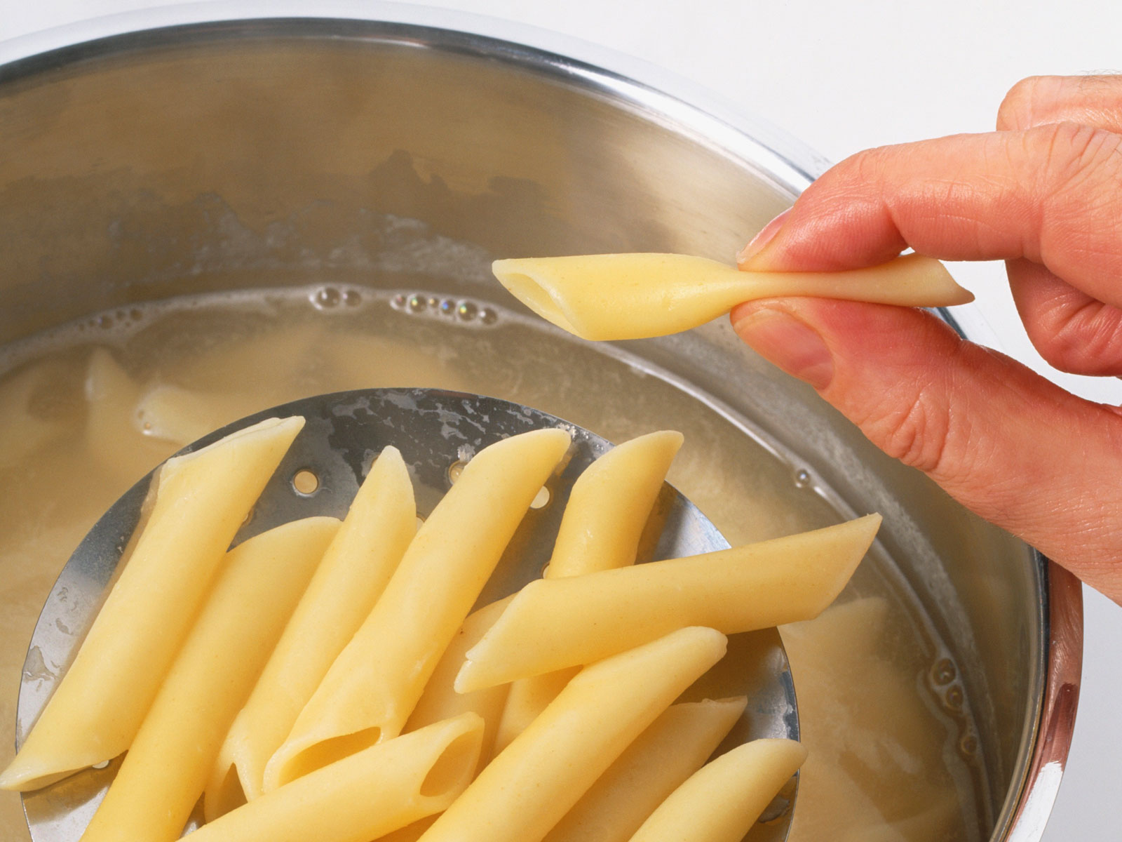 What happens when your pasta is cooked?