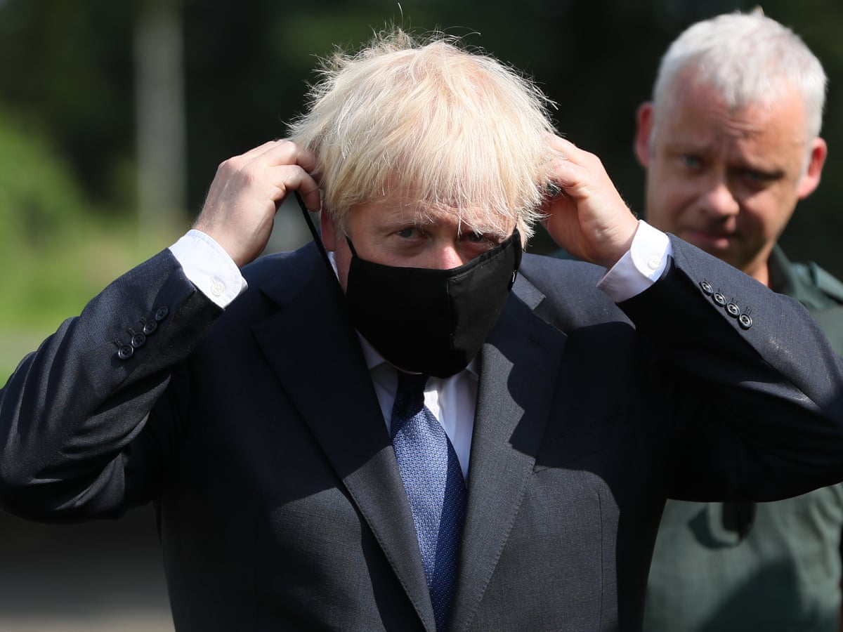 What has Boris Johnson said about face masks in schools?