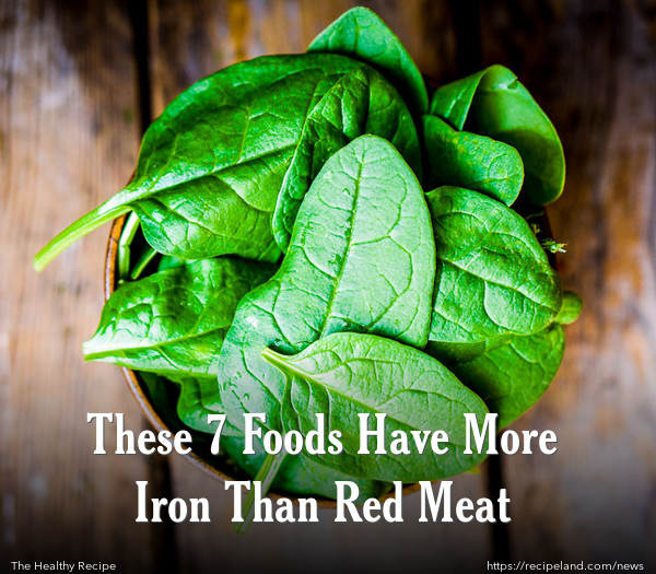 What has more iron then red meat?