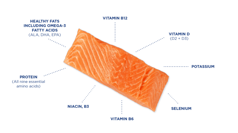 What has the same nutrients as salmon?