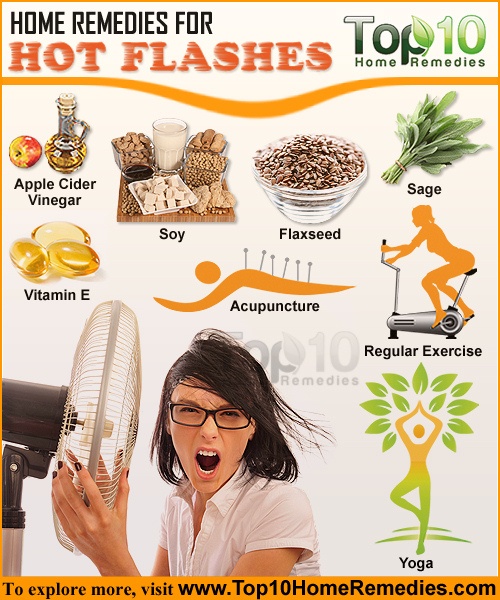 What home remedy stops hot flashes?