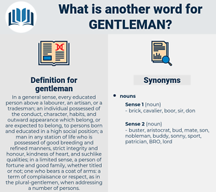 What is a another word for gentleman?