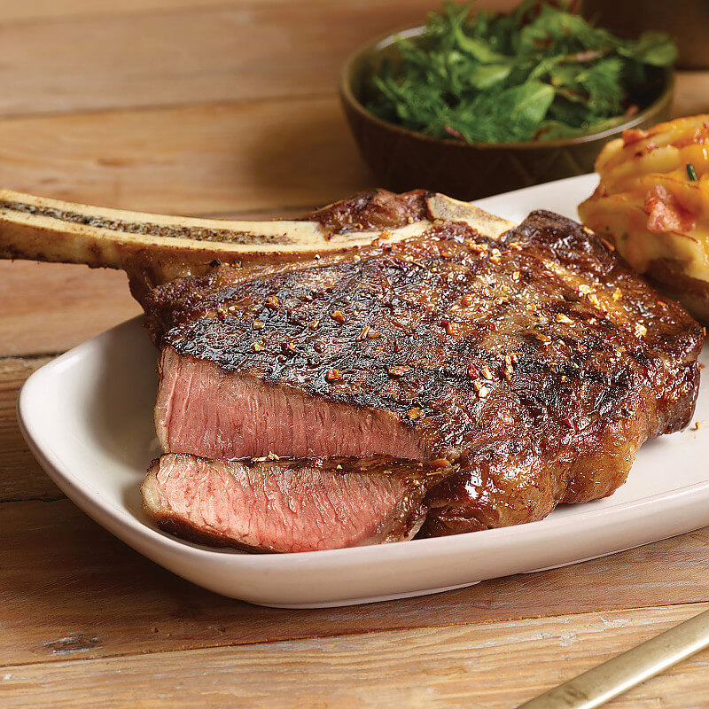 What is a bone-in ribeye steak?