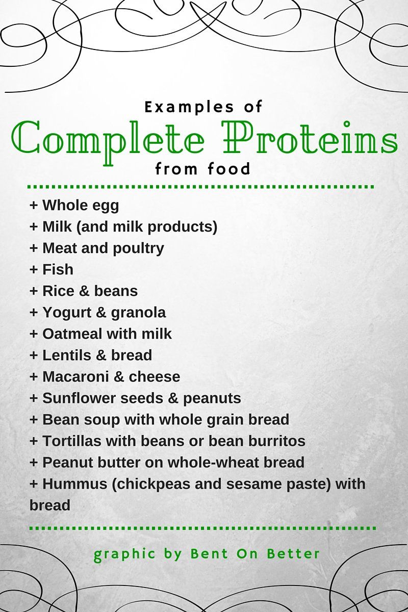 What is a complete protein example?