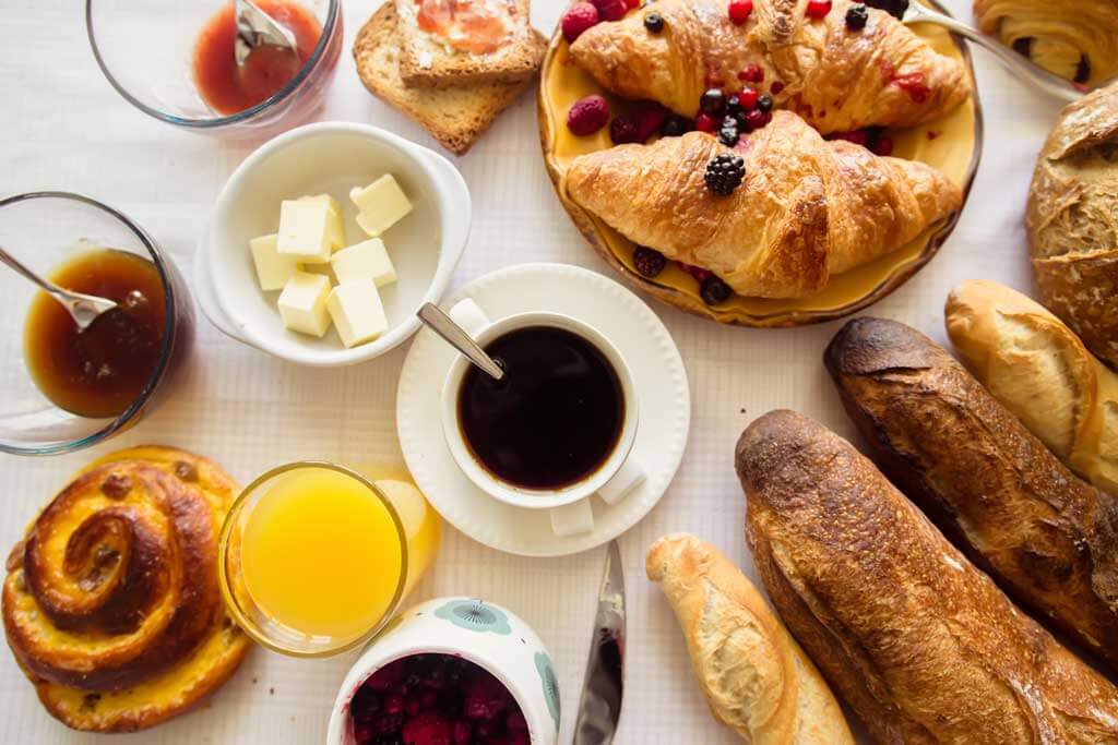 What is a continental breakfast in France?