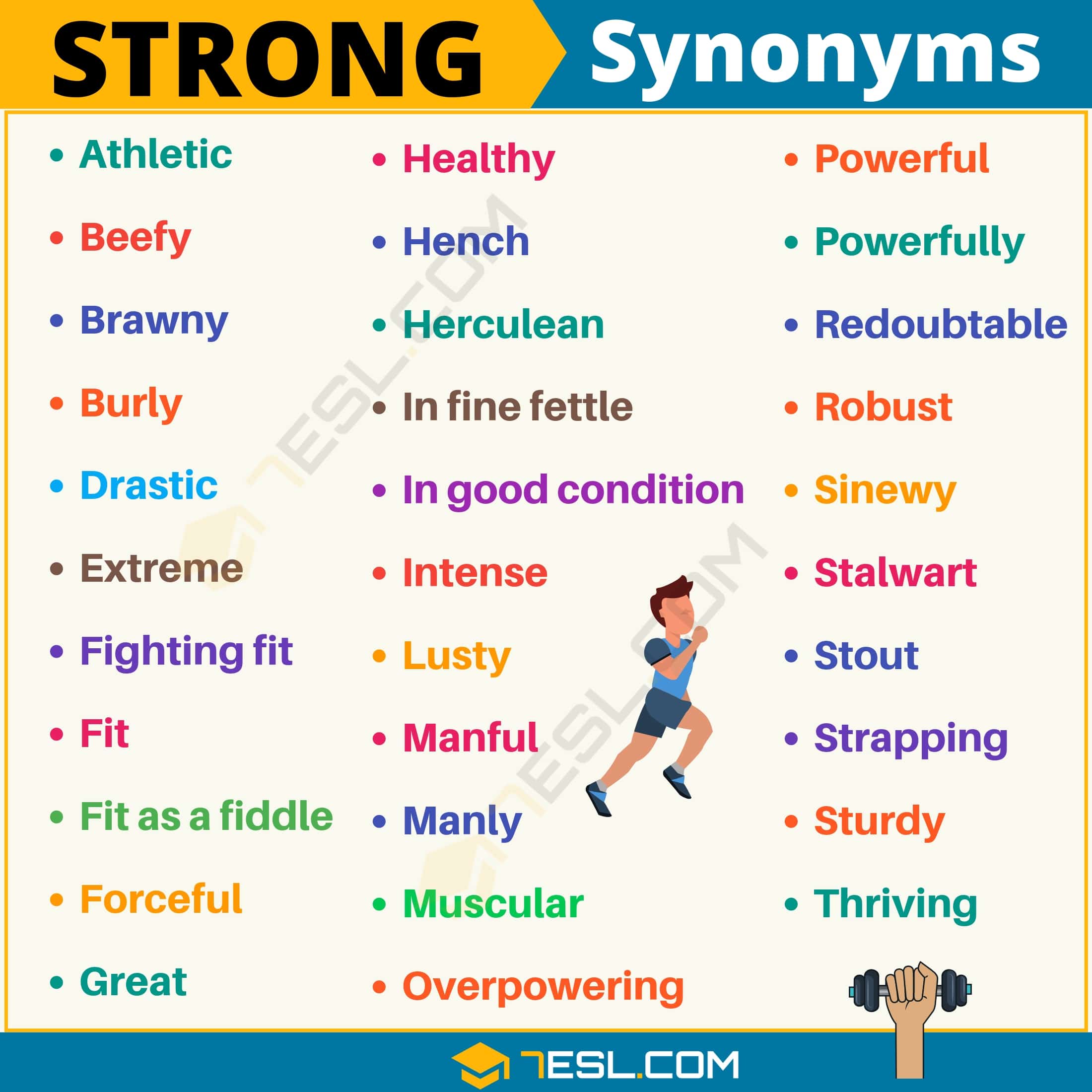 What is a fancy word for strong?