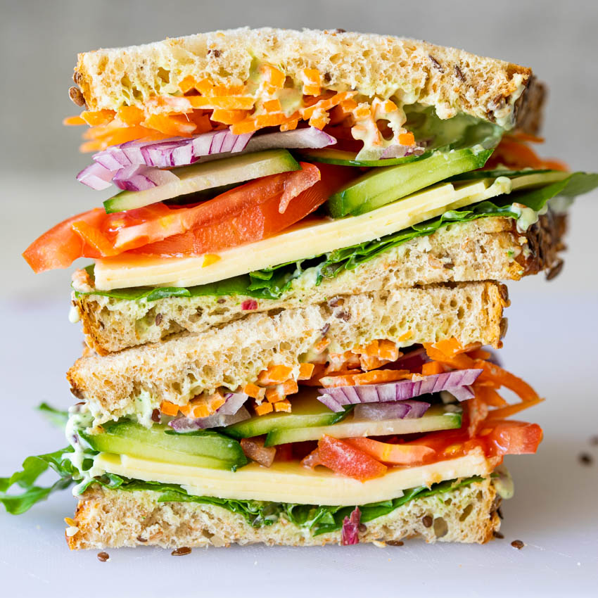 What is a healthy way to make a sandwich?