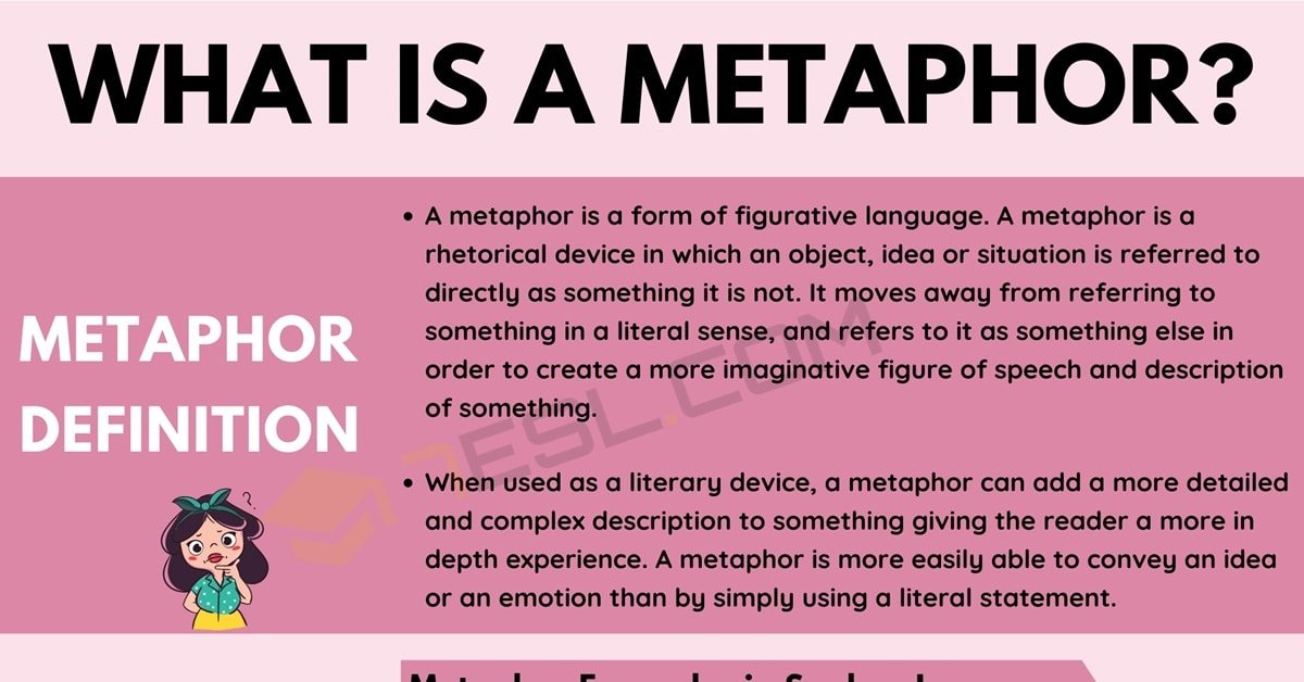 What is a metaphor and examples?
