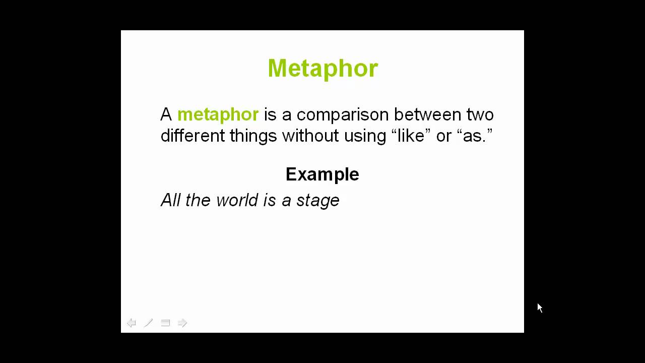 What is a metaphor?