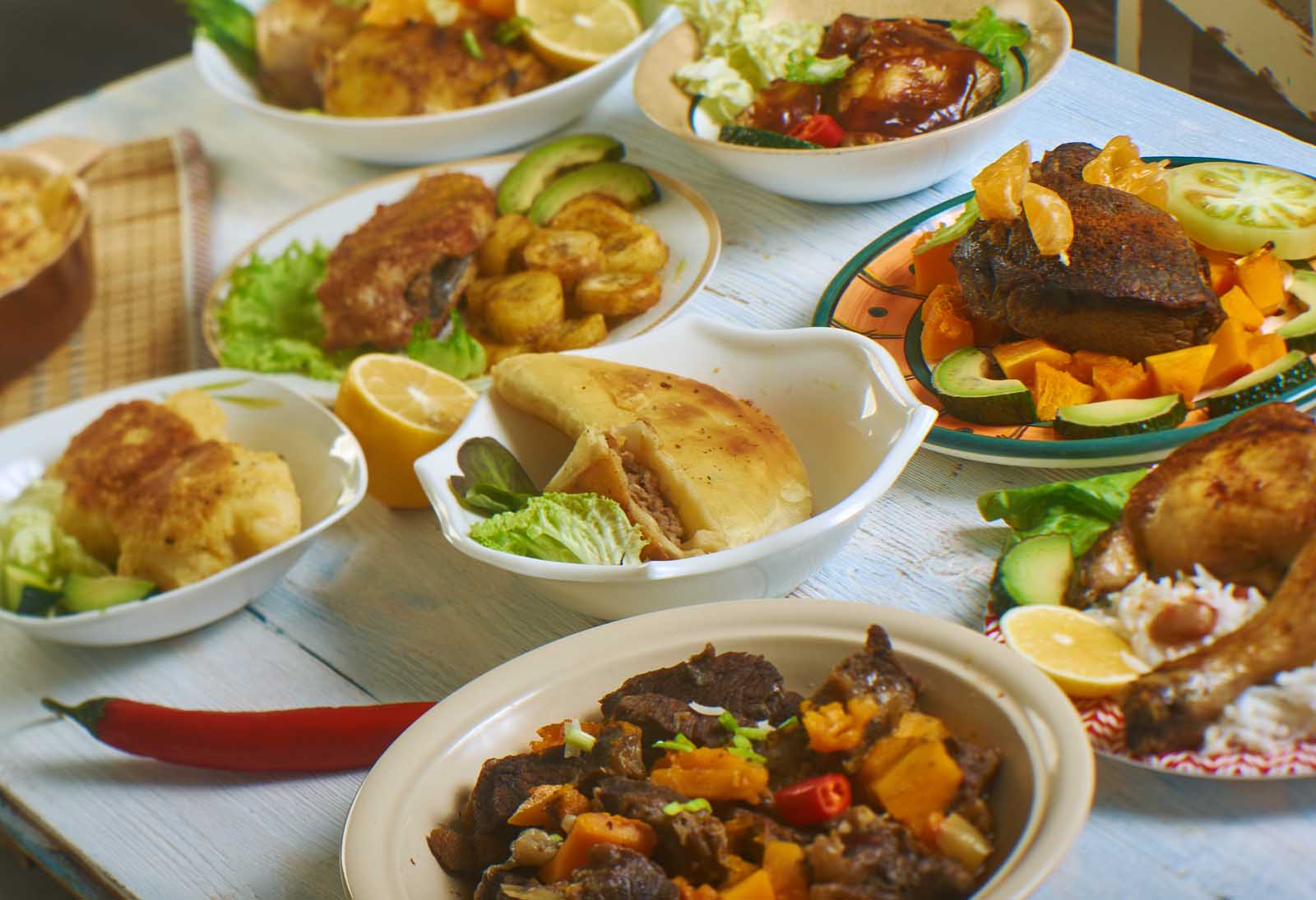 What is a popular food dish from the Caribbean?