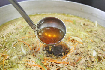 What is a raft when making a consommé?