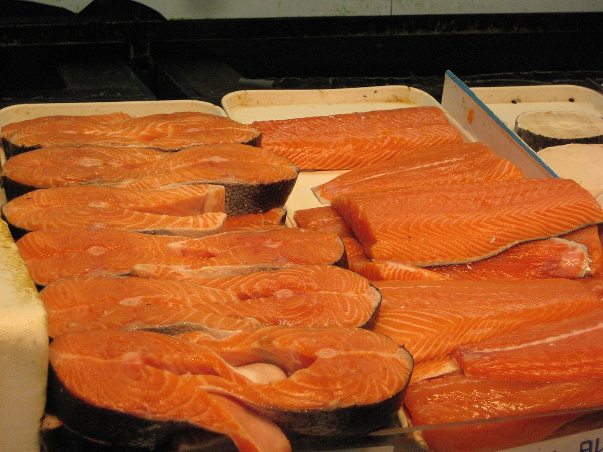 What is a salmon steak called?