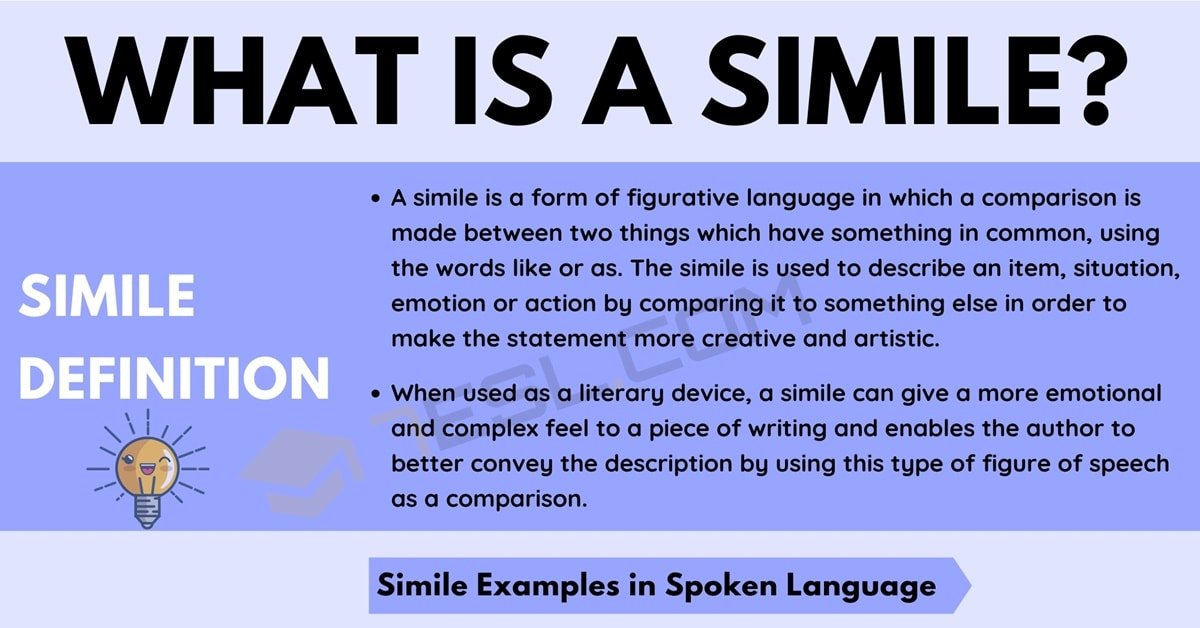 What is a simile in literature?