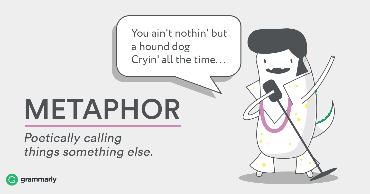 What is a simple definition of a metaphor?