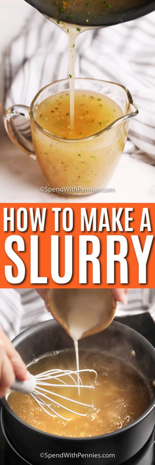 What is a slurry made with flour?