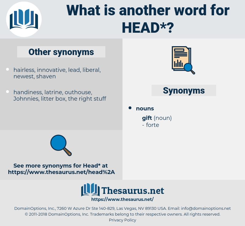 What is a synonym for the word head?