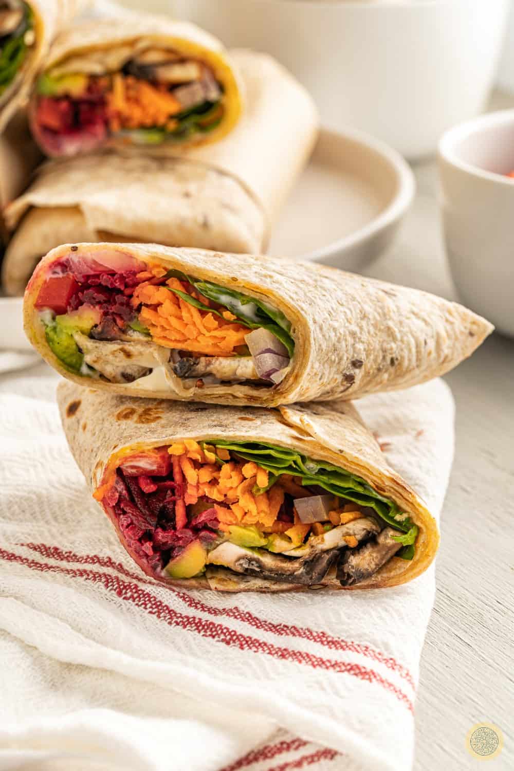 What is a vegan wrap made of?