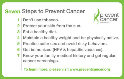 What is a way to prevent cancer?