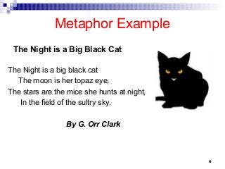 What is an example of a metaphor in poetry?