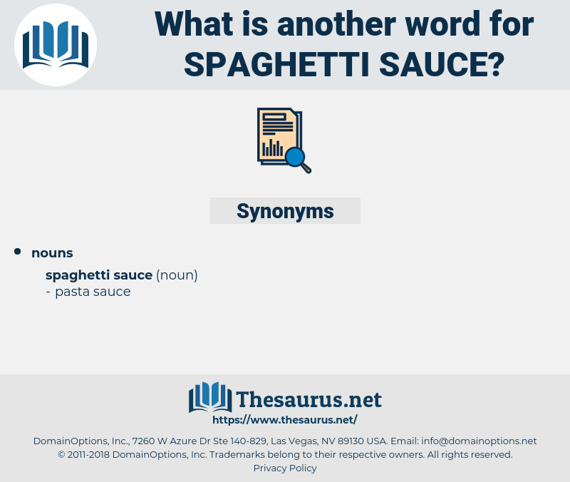 What is another name for spaghetti sauce?