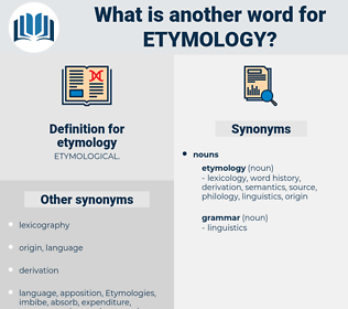 What is another term for etymology?